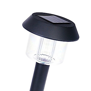 Solario Garden Decor Solar Powered Stake Lights- Pack of 6- Decorative Classic Lamps- Highest Lumen LED Brighter Than Standard- Superior Monocrystalline Panel (Black)