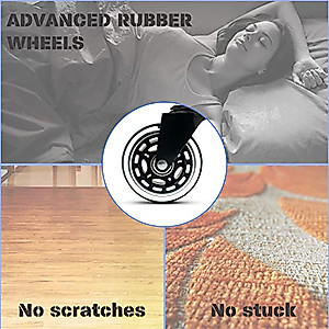 HESL Big and Tall Office Chair with Adjustable Lumbar Support Heavy Duty Office Chair 400 lb Capacity Executive Office Chair for Heavy People with Quiet Rubber Wheels Ergonomic Office Chair