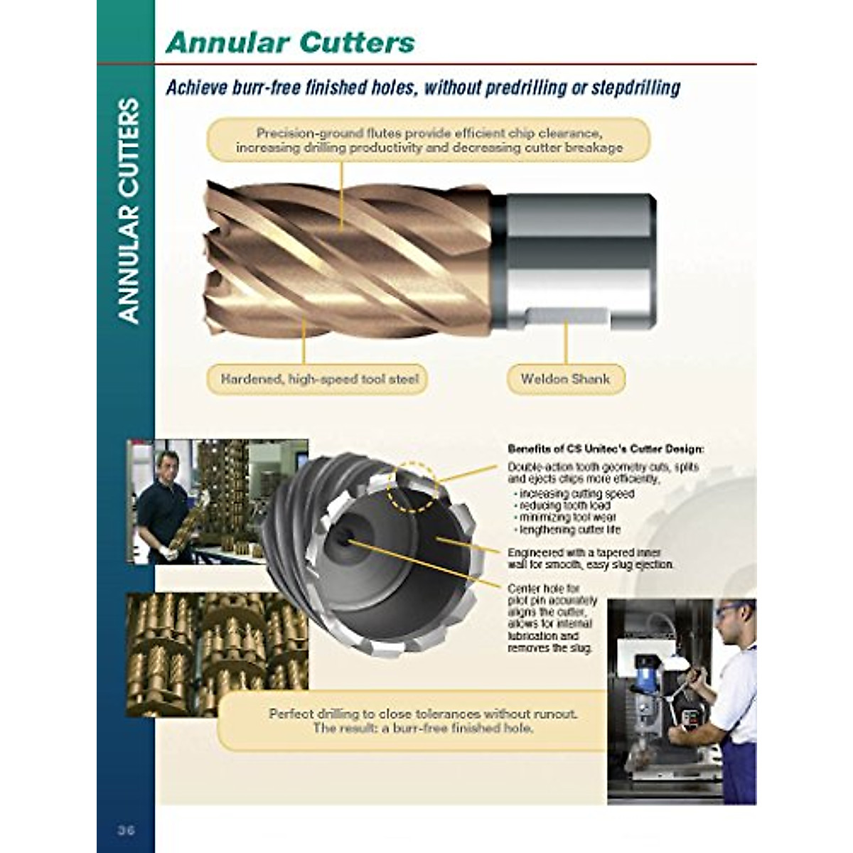 CS Unitec 6-1-118 9/16" x 1" Unibroach High Speed Steel Annular Cutter