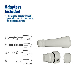 Plumb Pak Universal Fit Bathtub Spout with Diverter, Polished Chrome