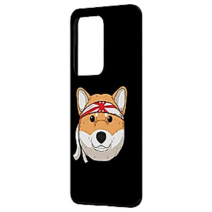 Galaxy S20 Ultra Funny Shiba Inu Uni Dog Red Traditional Bandana Old Flag Case