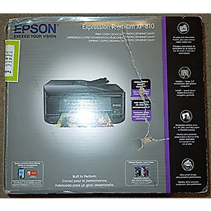Epson C11CD29201 Expression Premium XP-810 Small Wireless Color Photo Printer with Scanner, Copier and Fax