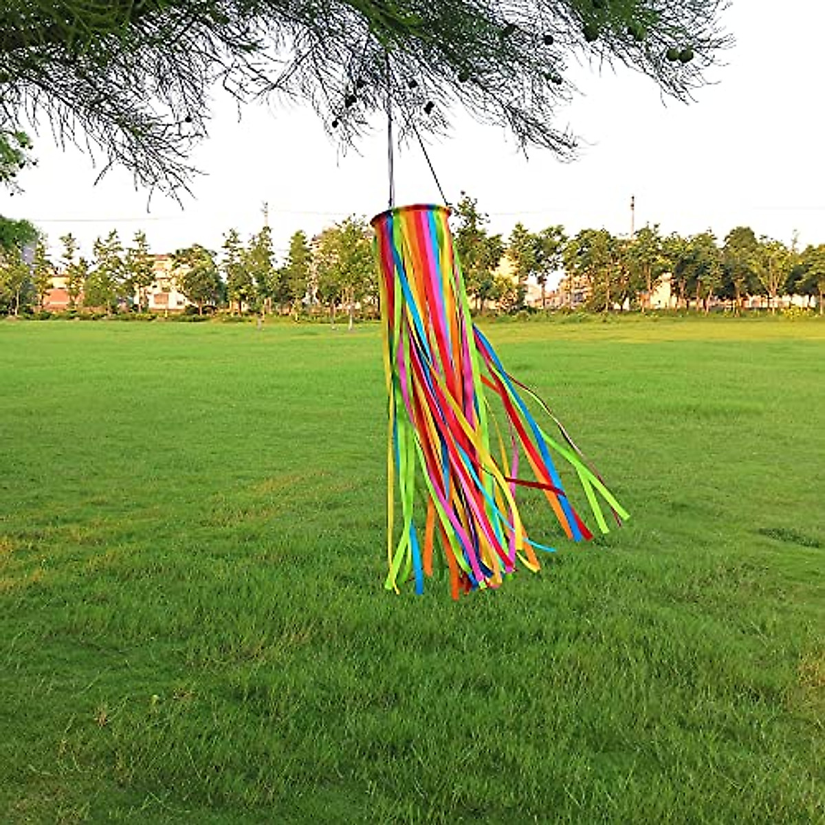 Satin Ribbon Windsock Streamer, Outdoor Decorations for Your Patio, Garden, Yard, Dock and Camper, 49-Inch, WS49-XZH