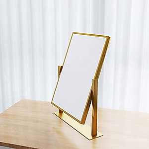 DYPASA Vanity Mirror Square Makeup Mirror Desktop Vanity Mirror Folding Beauty Mirror Double-Sided Adjustable Desktop Makeup Mirror (Large) Household Cosmetic Mirror