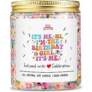 Music Lover Birthday Scented Candle with Lavender Scent -Birthtay Merch Gifts with I'm The Birthday Girl for Party Decorations, Handcrafted, Long-Lasting Candle for Mother's Day Nurse Graduation Gift