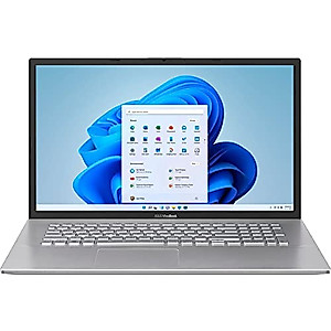 ASUS Newest Vivobook X712JA 17.3" HD+ Premium Business Laptop, 10th Gen Intel Quad-Core i5-1035G1 Upto 3.6GHz, 12GB RAM, 512GB PCIe SSD, Windows 11 Pro + HDMI Cable, Silver