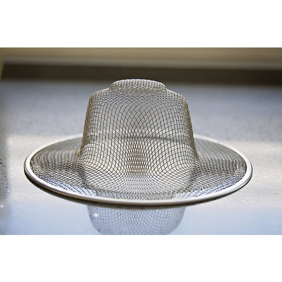 Mesh Sink Strainer, Prevents Sink Clogging From Food & Hair, Great for Stainless Steel Sinks, Set of 2