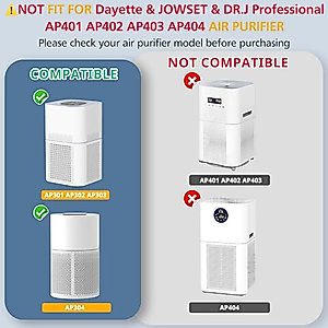 AP301 Replacement Filter, Compatible with Dayette AP301 AP302 and JOWSET AP301 AP302 AP303 and AIRJOWSET AP304 Air Purifier, H13 True HEPA Filter, NOT FOR AP401 AP402 AP403 AP404 Air Purifier