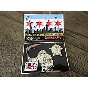 Chicago Police Department CPD Grim Reaper Help Wanted Murder City Challenge Coin