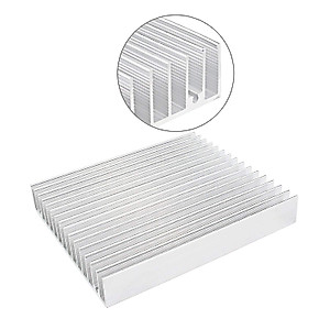 Aluminum Heat Sink Heatsink Module Cooler Fin for High Power Transistor Semiconductor Devices with 16 Pieces fins 120mmx 100mm x 18mm (2 Pieces)