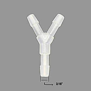 JOMISSLY Aquarium Air Pump Accessories 3/16" Y Tee 3 Way Hose Connector for Small Air Hose Splitter,Hose Fittings for Boat Water Air Line Tube(6pcs)