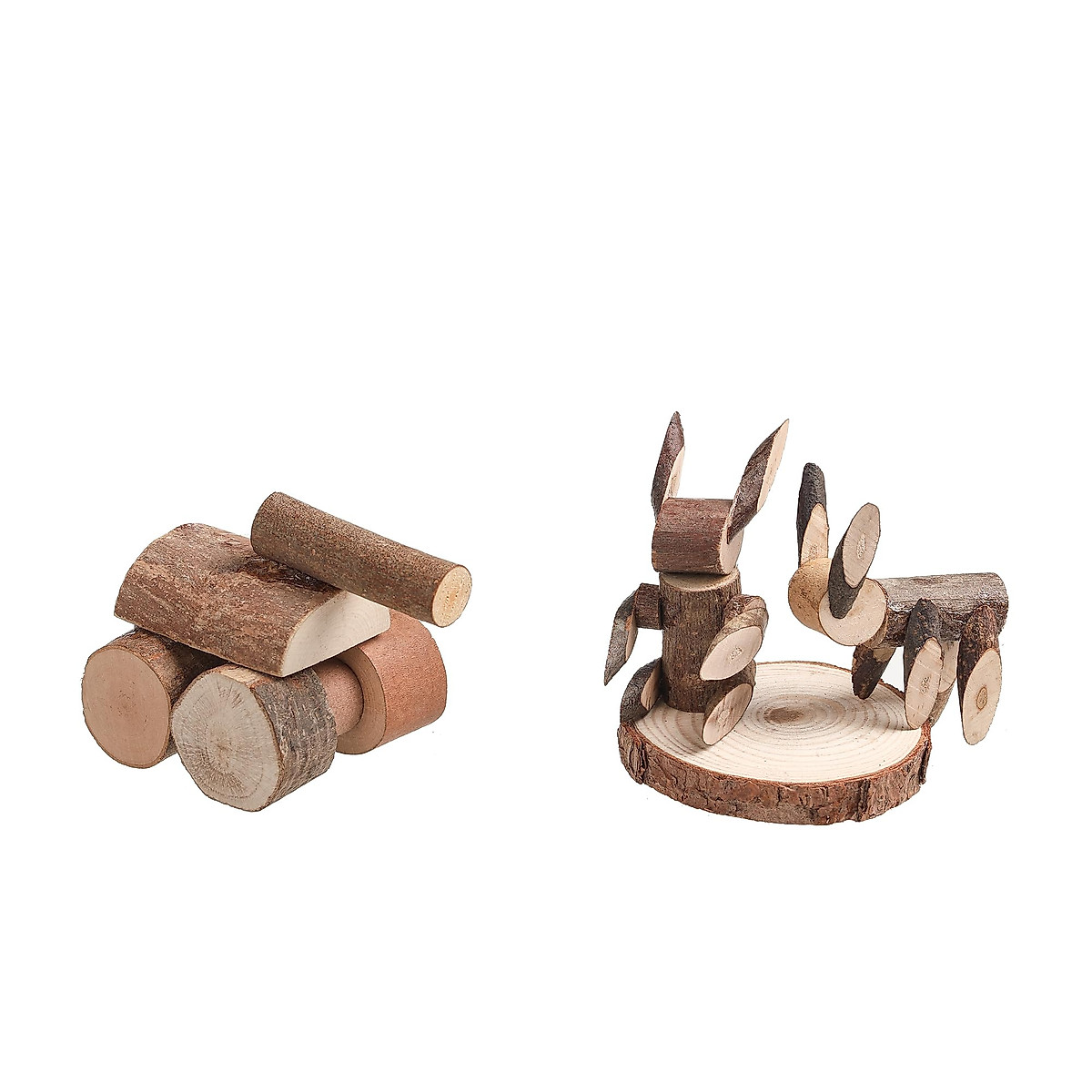 LAZACA Wood Craft Kits DIY for Kids Ages 5-20 Wooden Art Paint Bulk Crafts Garden Playset Loose Parts Play Materials L/21X17X4cm