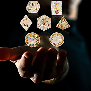 Tabletop RPG DND Dice Set Mirrored Multibody Dice Set of 7 Includes Decoration Dungeons & Dragons Dice Playthings
