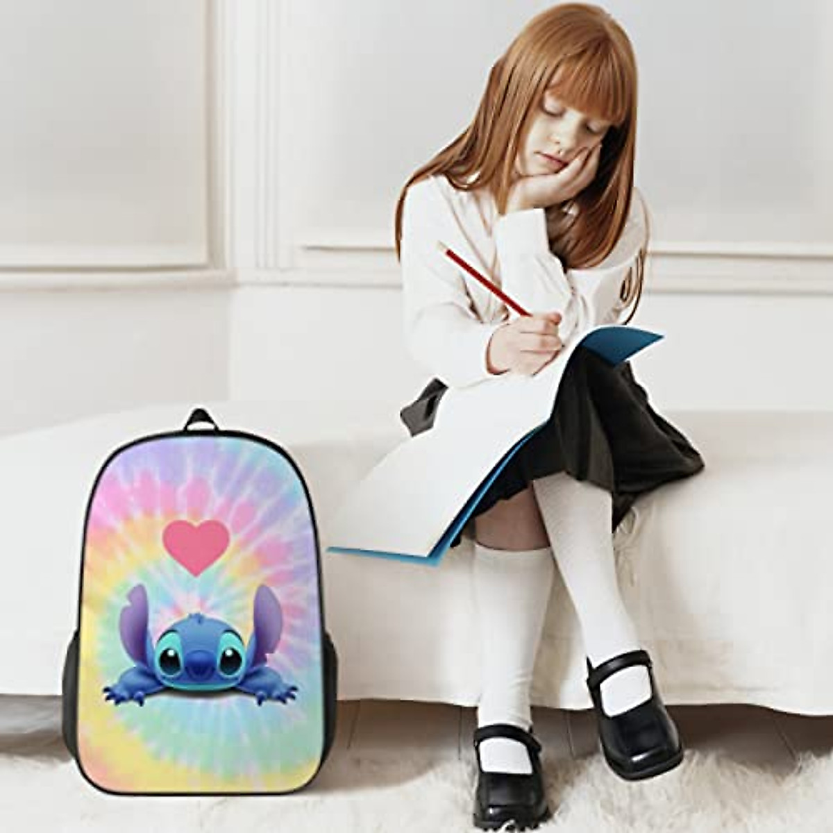RERUNINGO Large Capacity Lightweight Simple Personality Design Premium Material Durable 17" Backpack Boys Girls Shoulder Bags