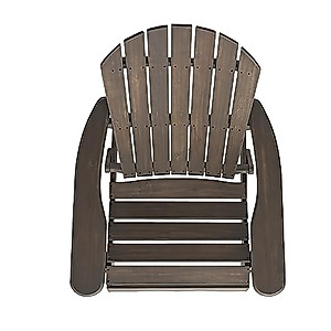 Christopher Knight Home Great Deal Furniture Milan Outdoor Rustic Acacia Wood Folding Adirondack Chair, Gray