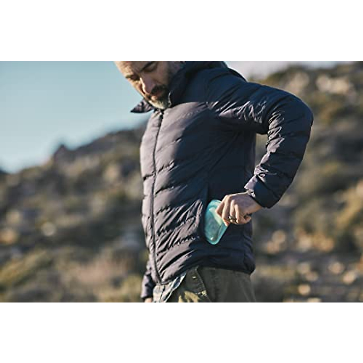 Stasher Silicone Reusable Storage Bag, Pocket (Rose Quartz + Lavender) | Food Meal Prep Storage Container | Lunch, Travel, Makeup, Gym Bag | Freezer, Oven, Microwave, Dishwasher Safe, Leakproof