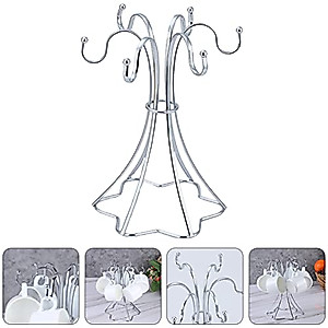 Hemoton 2 Pack Stylish Steel Mug Home Storage Mug Hooks Coffee Cup Stand Coffee Mug Tree Tree Holder Stainless