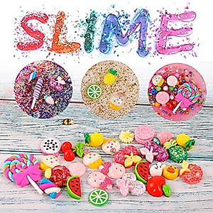 110pcs Slime Making Supplies Kit, Slime Add Ins, Slime Accessories, Glitter, Foam Balls, Fishbowl Beads, Glitter Sequins, Shells, Candy Slime Charms, Cups for Slime Party