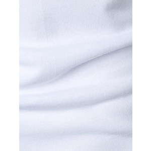 SheIn Men's Contrast Collar Short Sleeve Golf Polo Shirt Button Up Regular Fit T Shirts V Cut White XXL