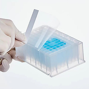 PCR Sealing Film - 96 Well Plate Sealing Film - Transparent Self-Adhesive 130 x 80mm(Pack of 100 Sheet)