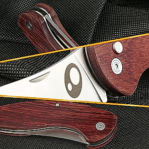 ZLemma Kids Pocket Folding Knife with Safety Rounded Tip, Made Of Japanese Stainless Steel and Rosewood, Children’s First Folding Knife With Sharp Blade