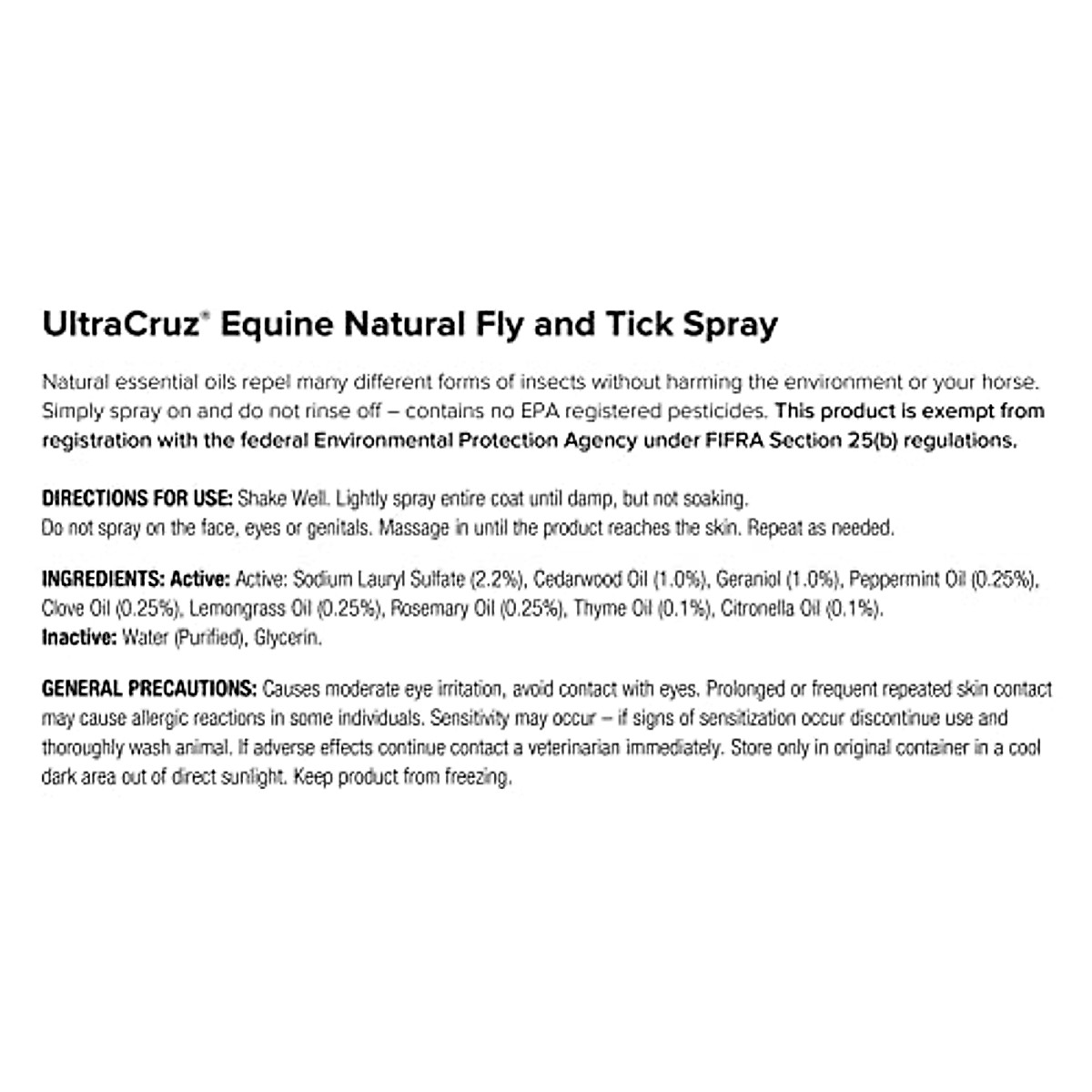 UltraCruz Equine Horse Shampoo, Conditioner and Fly & Tick Spray Bundle, 32 oz Each