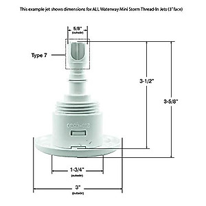 Waterway Plastics 806105443960 Scale Gray Jet Internal WW Mini Storm 3" fd Twin Roto