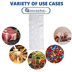 Produce LDPE Poly Vented Bags (With Venting Holes) - 6"x3"x15" - 1000 Bags - 0.80 mil - Clear