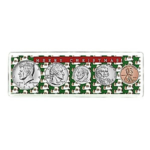 2023-5 Coin Birth Year Set in Merry Christmas Holder Collection Seller Uncirculated