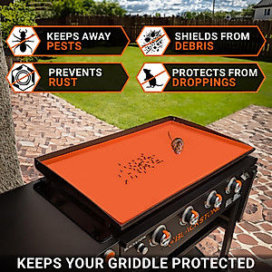 28" Premium Silicone Griddle Mat for Blackstone 28 Inch Griddle Accessories - Heavy Duty Food Grade Silicone Grill Cover - True Protection From Dirt & Rust All Year Round [2025 Upgrade]