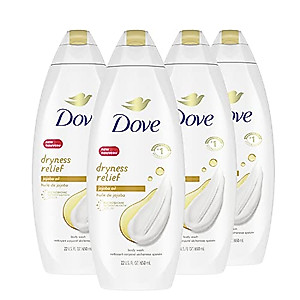 Dove Body Wash for Dry Skin Dryness Relief Effectively Washes Away Bacteria While Nourishing Your Skin 22 oz (Pack of 4)