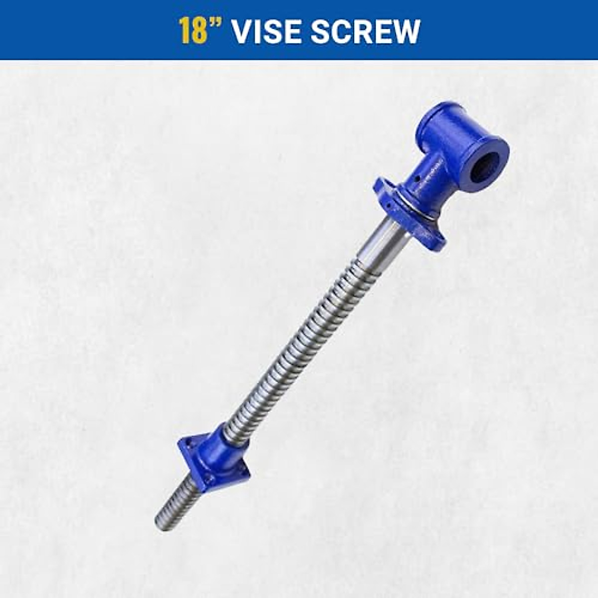 Yost Vises Y18SS Vise Screw | 18 Inch DIY Vise Tool | Solid Steel Main Screw with a Cast Iron Body Construction, Blue Metallic