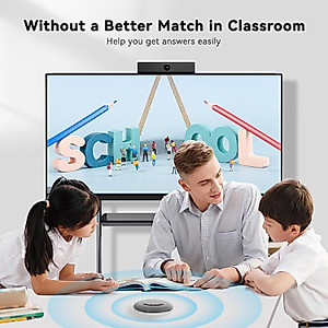 TIBURN Interactive Whiteboard Smartboard Board 75" R2 Pro 4K UHD Touch Screen Smart Board (Electronics whiteboard with Removable Stand, Conference Camera, Conference Speaker)