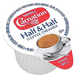 Nestle Carnation Coffee Creamer Half and Half, No Refrigeration, Made with Real Dairy, 360 Count (Pack of 1)