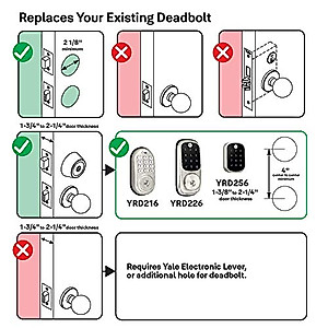 Yale Assure Lock - Keypad Door Lock in Bronze, Keypad with Key