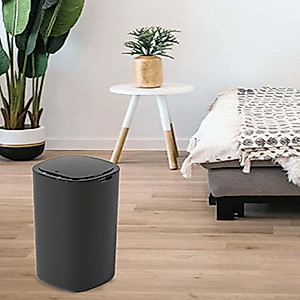 Dolity Sealed Trash Can 12L Trash Basket with Lid Automatic Smart Sensor Wastebasket Waste Can Garbage Bin Dustbin for Bathroom Kitchen Bedroom, Black