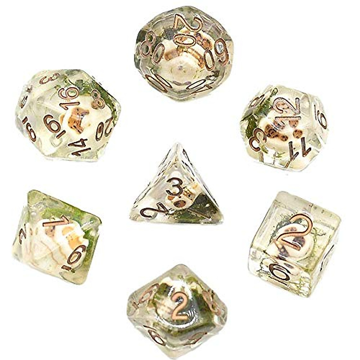 Skull of Death Necromancer DND Dice Set for Dungeons and Dragons, Gifts, D&D, D and D, Pathfinder, Accessories, D20, Polyhedral, Resin Dice, Metal, Dice Tray, Tower, Bag, Box