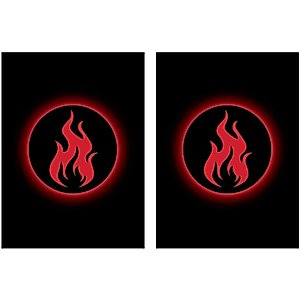 100 Legion Supplies Absolute Iconic Red Fire Deck Protector Sleeves