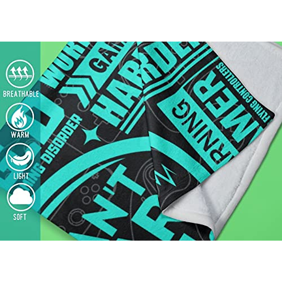 InnoBeta Gaming Gifts, Gifts for Gamers, Gaming, Boys, Men, I Can't Hear You, I'm Gaming, Level Up, Bed Flannel Plush Blankets Throws 50x65 Inches