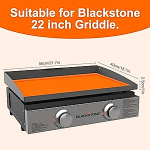 HMGES Silicone Griddle Mat for Blackstone 22inch Grill,Food Grade Reusable Protective Cover for Blackstone 22" Grill Top,Upgraded Thickened Protect Griddle From Dirt&Rust for All Season