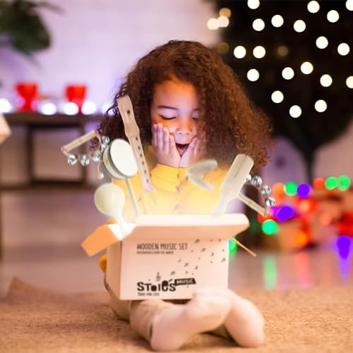 Stoie’s International Wooden Music Set - Toddler Musical Instruments for Kids Ages 5-9 Montessori Baby Musical Instruments for Toddlers 3-5 Kids Musical Instruments Toys Music