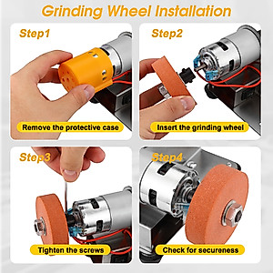 Mornajina Mini Belt Sander for Knife Making, 15 Degree Electric Power Bench Belt Sanders, 7 Adjustable Speed Knife Sharpener Knife Polishing Kit for DIY Metal Woodworking Knife Making