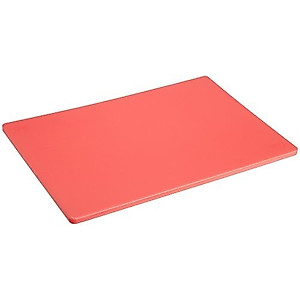 Plastic Cutting Board 12x18 1/2" Thick Red, NSF Approved Commercial Use