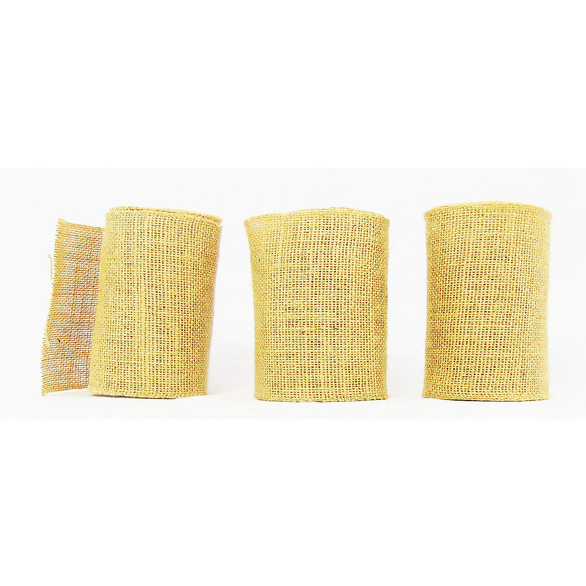 3 roll Pack Burlap Ribbon 3" x 5 Yards Natural Jute Total 3 X 5 Yard Rolls, (Natural, 3inch X 15yards)
