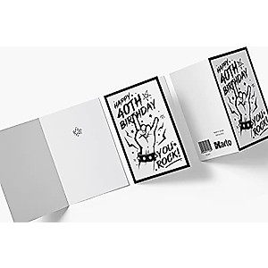 40th Birthday Card for Him Her - 40th Anniversary Card for Dad Mom - 40 Years Old Birthday Card for Brother Sister Friend - Happy 40th Birthday Card for Men Women | Karto – You Rock