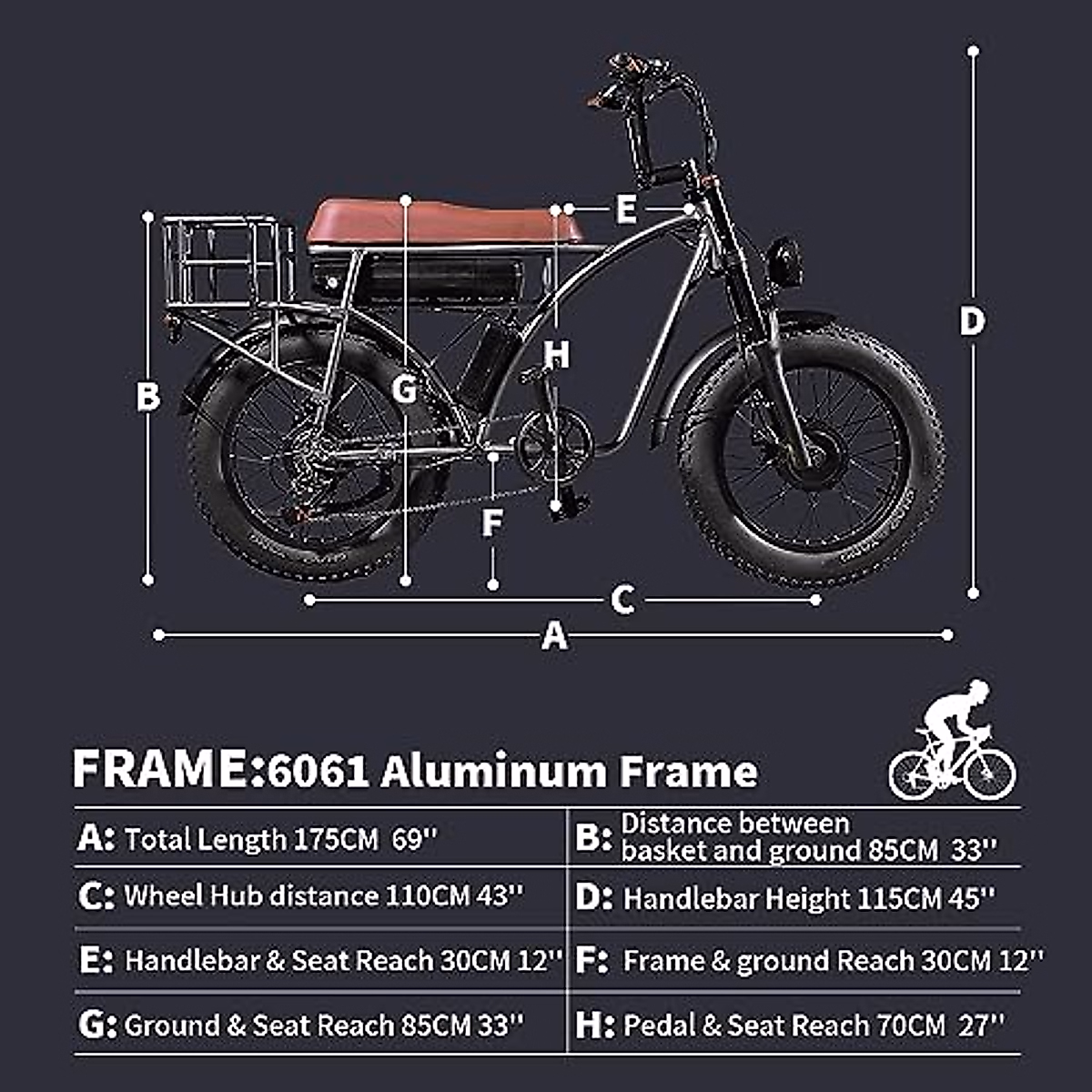 1CYCLE Electric Bike for Adults, 20" Fat Tire Electric Bikes, 2000W Dual Motor Ebike, Electric Mountain Bike, Commuting/Commuter City Bicycles with 48V 18AH Removable Battery, 7 Speed Gear (Grey)