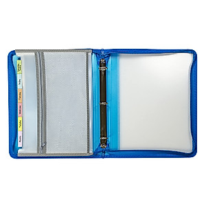 C-Line Expanding File Zippered Binder, Blue, 2" x 11" x 13 1/2"