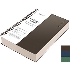 EMSHOI A4 Spiral Notebook College Ruled Lined Journal, 11.2" X 8.27",150 Sheets, 100gsm Thick Paper, Waterproof Softcover, Twin-Wire Binding, for Women Men School Work Business Writing, Gifts-Coffee