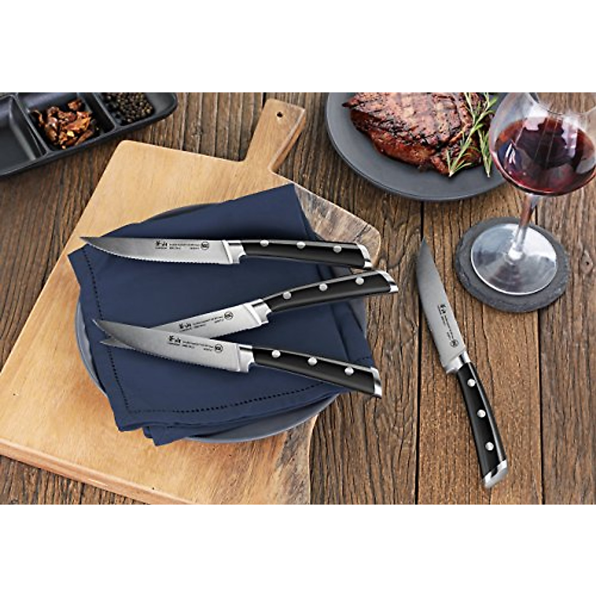 Cangshan TS Series 1020724 Swedish 14C28N Steel Forged 4-Piece Steak Knife Set