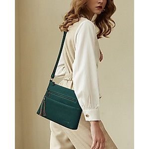 MASINTOR Crossbody Bags for Women, Lightweight Medium Crossbody Purse, Soft Leather Women's Shoulder Handbags with Tassel for Shopping or Travel